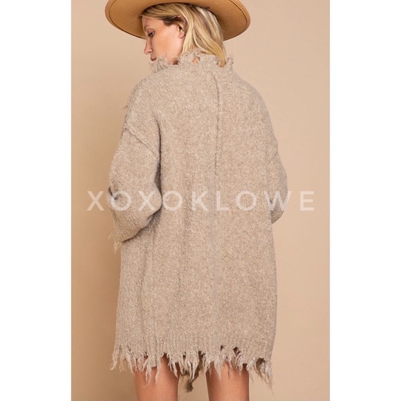 POL | Sweaters | Pol Tattered Up Cardigan Blazer Style Relaxed Fit ...